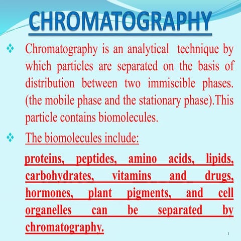 Chromatography final | PPT