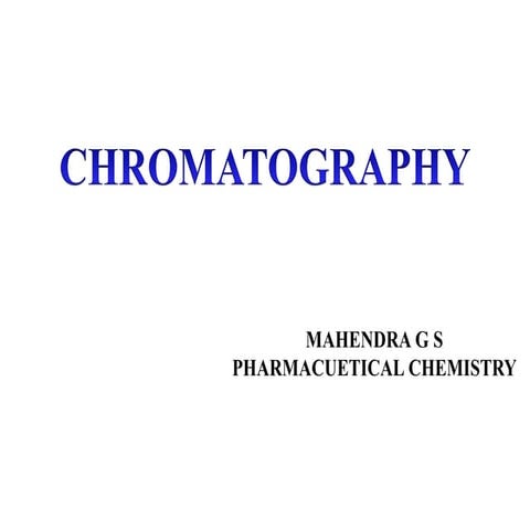Chromatography introduction | PPT