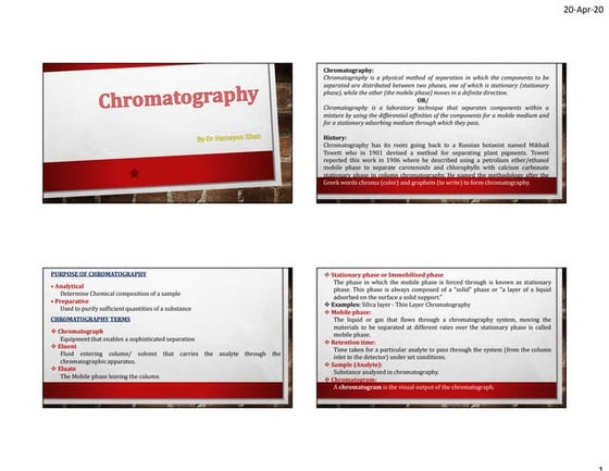 Introduction to chromatography | PPT