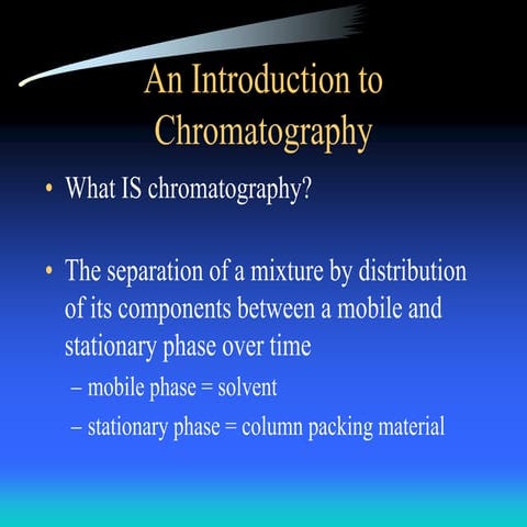 Chromatography part 1 | PPT | Chemistry | Science