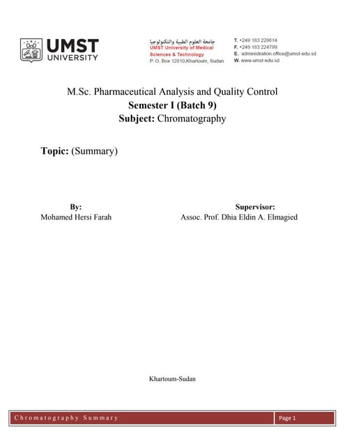 Plate theory of Chromatography | PPT