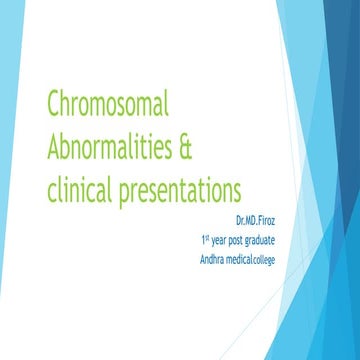 Chromosomal abnormalities by firoz | PPT