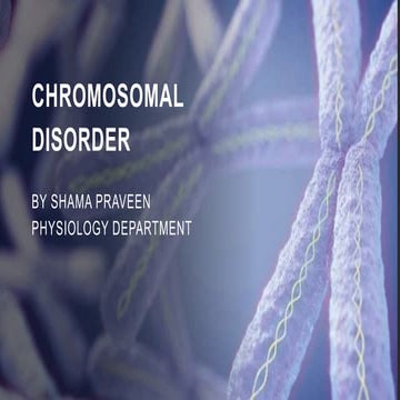Chromosomal disorder.pptx sex differentiation abnormalities | PPTX
