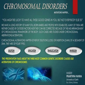 Chromosomal disorders | PPT