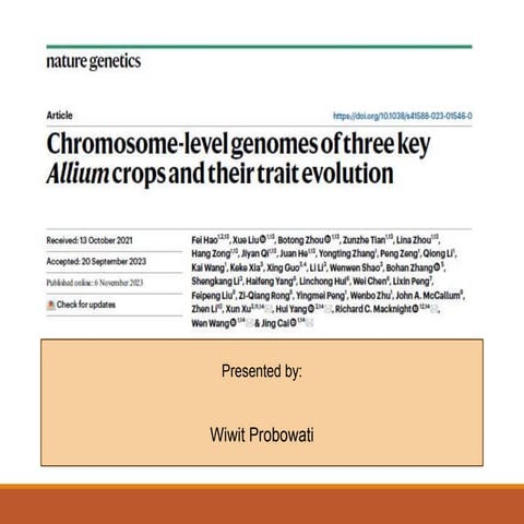 Chromosome-level genomes of three key_231116.pptx | Gardening | Home ...