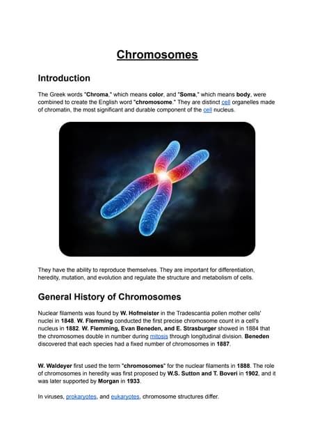 Chromosome Structure And Function Pptx Genetics Science
