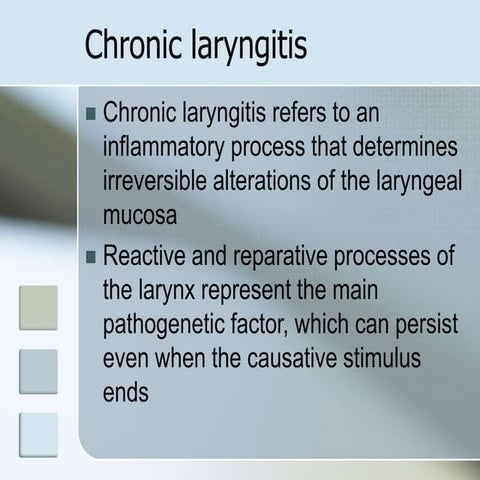 Chronic-laryngitis, causes and management | PPT