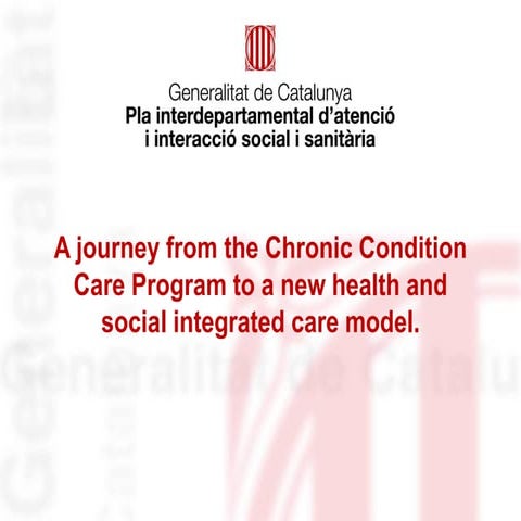 Health organization in Catalonia (Catalan health model) | PPTX