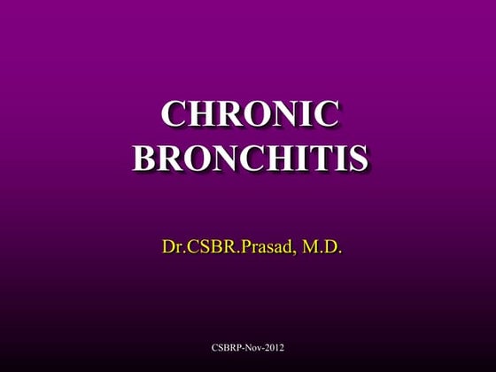 Bronchitis | PPT | Lung and Respiratory Health | Diseases and Conditions