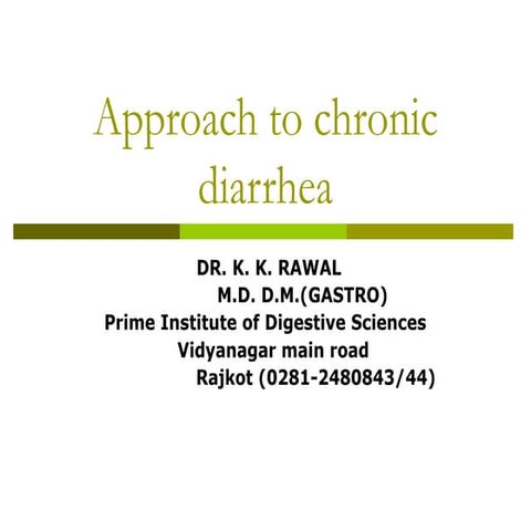 Chronic diarrhea | PPT | Digestive Disorders | Diseases and Conditions