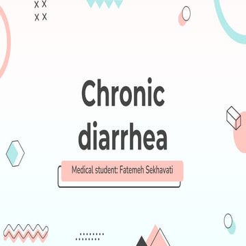 Chronic Diarrhea based on harrison internal medicine | PDF