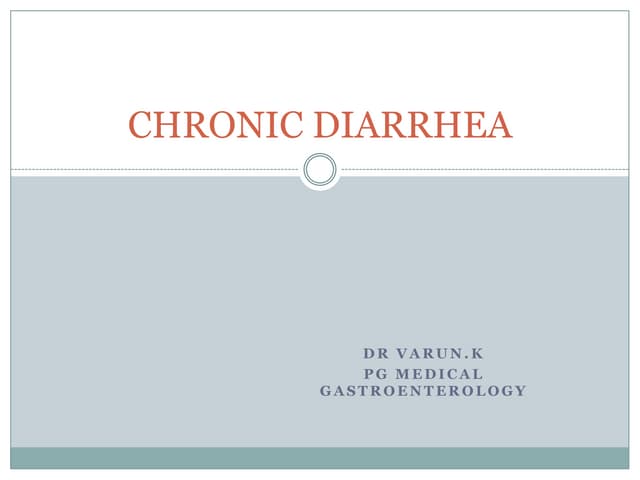Pathophysiology of diarrhea | PPT