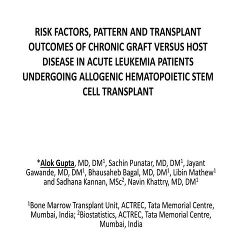 Graft versus host disease | PPTX