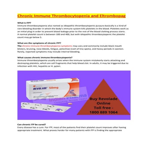 Eltrombopag : Drug Information | PDF