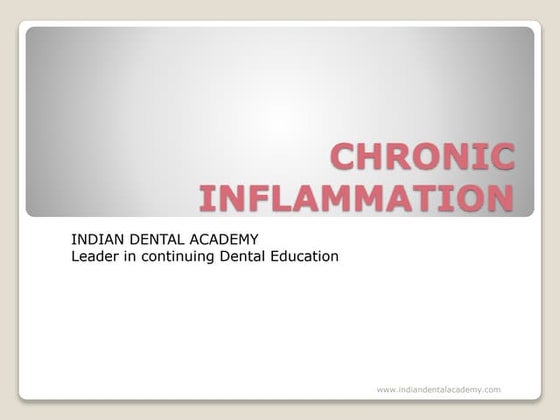 5.chronic inflammation dr ashutosh kumar | PPT