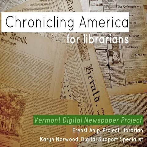 Chronicling America: Using Historic Newspapers in the Classroom & for ...