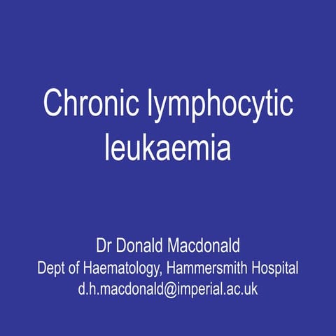 Chronic Lymphocytic Leukemia ,laboratory findings, | PPT