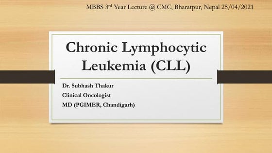 Chronic myeloid leukemia (CML) | PPT