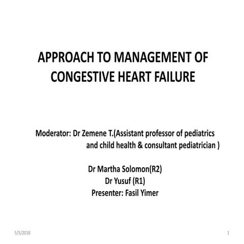 Chronic management of congestive heart failure | PPT
