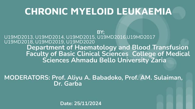 Chronic myeloid leukemia (CML) | PPT