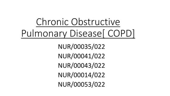 Pathophysiology of copd | PPT