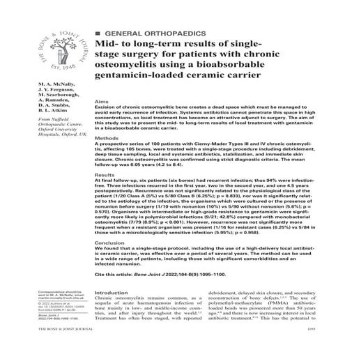 Classification of chronic osteomyelitis | PPTX