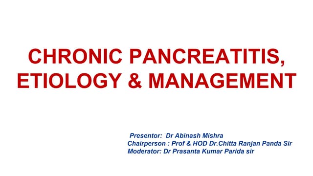 Chronic Pancreatitis.pdf | Digestive Disorders | Diseases and Conditions