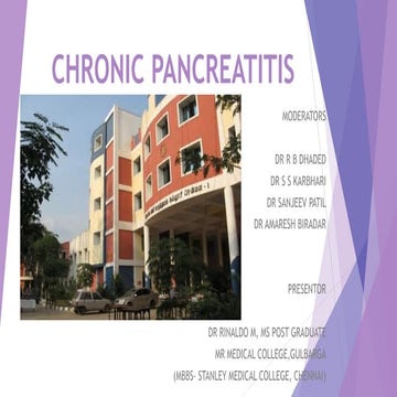 Chronic pancreatitis | PPTX