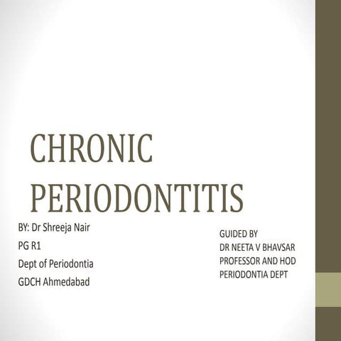 Chronic periodontitis | PPTX