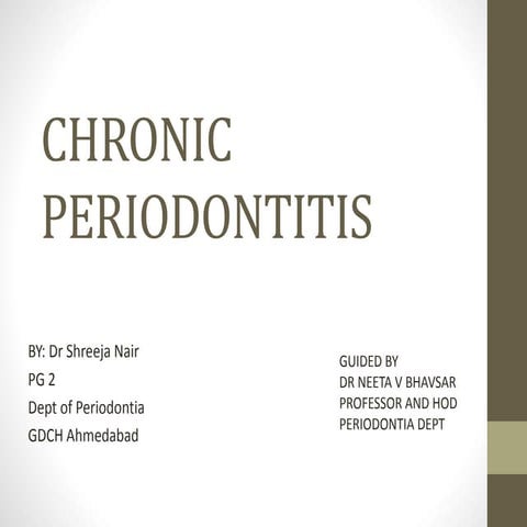 Chronic periodontitis (updated) | PPTX