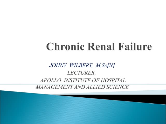 Chronic Kidney Disease | PDF