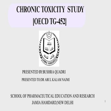 Comprehensive Overview of OECD TG-452 Chronic Toxicity Study Protocols ...