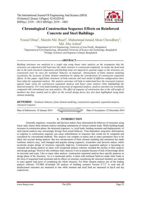 Construction Sequence Analysis of Multistoried RCC Building | PDF ...