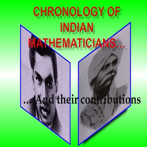 Indian Mathematicians And Their Contribution