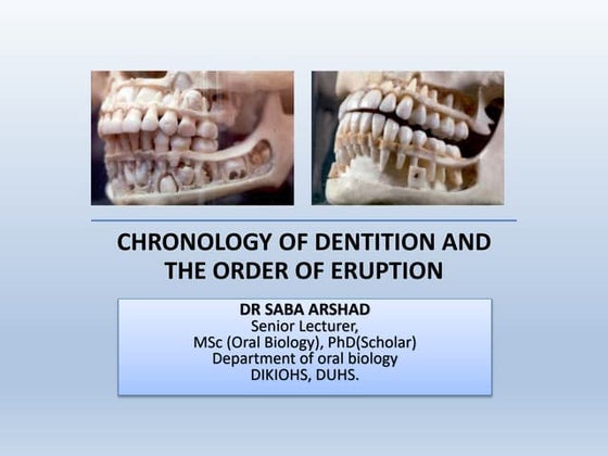 Eruption sequence of primary teeth | PPT