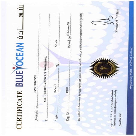 CHRP certificate | PDF