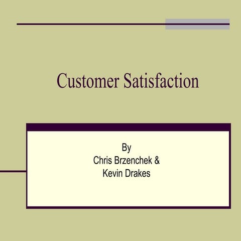 Chrs & Kevin Cust Satisfaction Final Copy | PPT