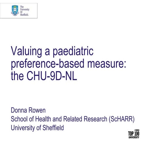 Valuing paediatric preference-based measures: using a discrete choice ...