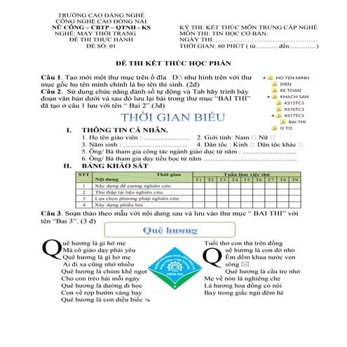 De thi tin hoc | PDF