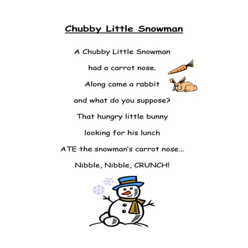 Chubby Little Snowman | DOCX