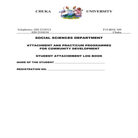 Chuka University ATTACHEMENT log book.doc