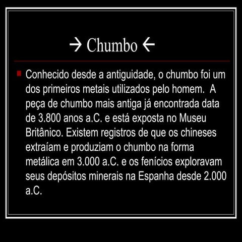 Chumbo | PPT