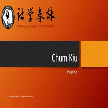 Wing Chun - Chum Kiu | PPT