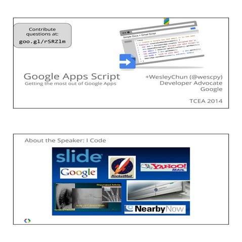 Google Apps Script: Getting the most out of Google Apps | PDF