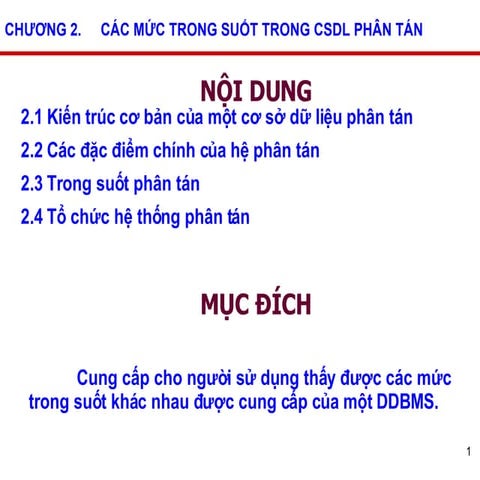 Chuong 2 CSDL phân tán | PPT
