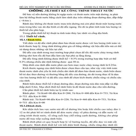 Chuong 15 thiet ke cong trinh thoat nuoc | DOC