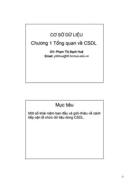 Tong quan co so du lieu | PPT