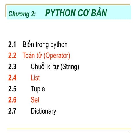 Chuong 2 - PYTHON - Tuple, Set, Dictionrary.ppt