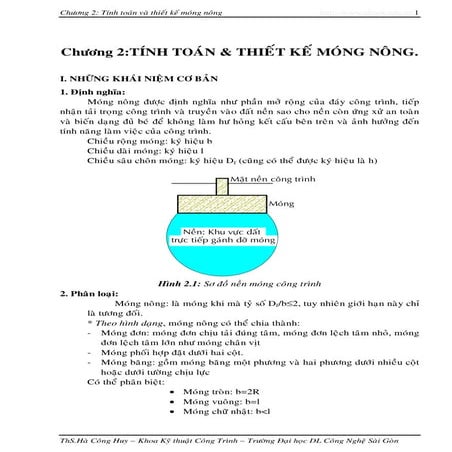 Chuong 2 tinh toan va thiet ke mong nong | PDF