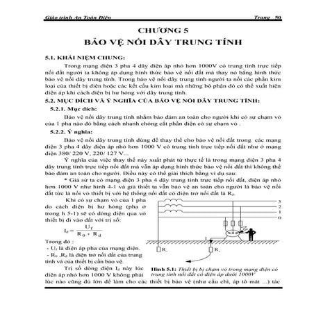 giao trinh an toan dien trong cong nghiep chuong 5 | PDF
